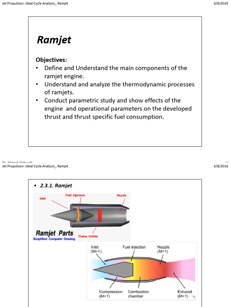 Ch2 Ramjet[1] | PDF | Jet Engine | Thrust