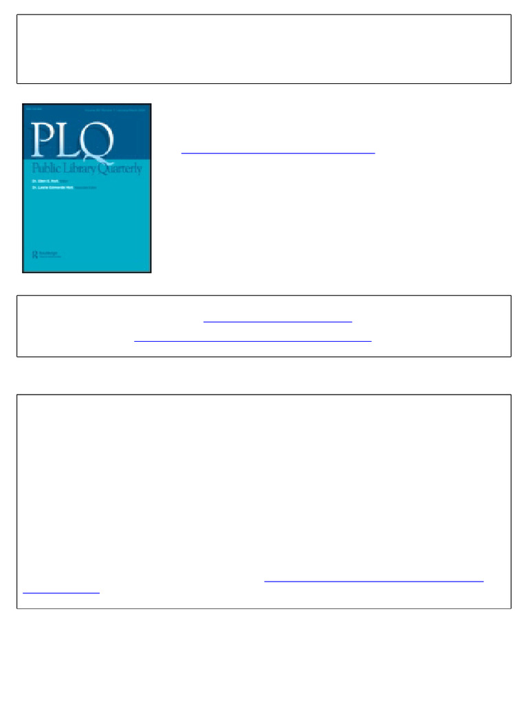 Role of Public Libraries in Community Building | PDF | Libraries ...