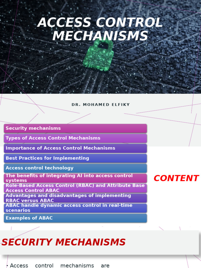 Lecture 3 Access Control Mechanisms | PDF | Access Control | Computer ...
