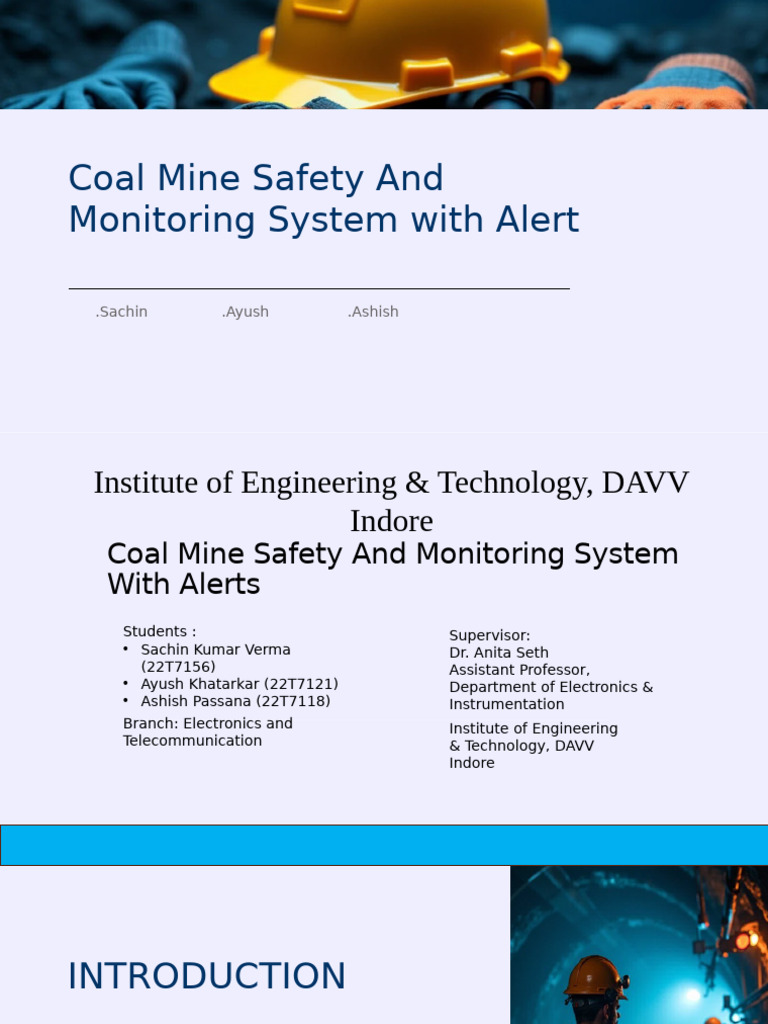 Coal Mine Safety Monitoring System | PDF | Internet Of Things ...