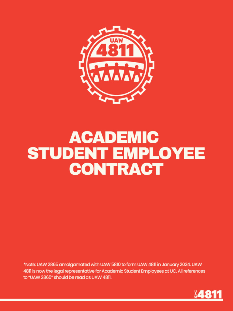 Academic Student Employee Contract - Final 2 | PDF | Mail | Arbitration