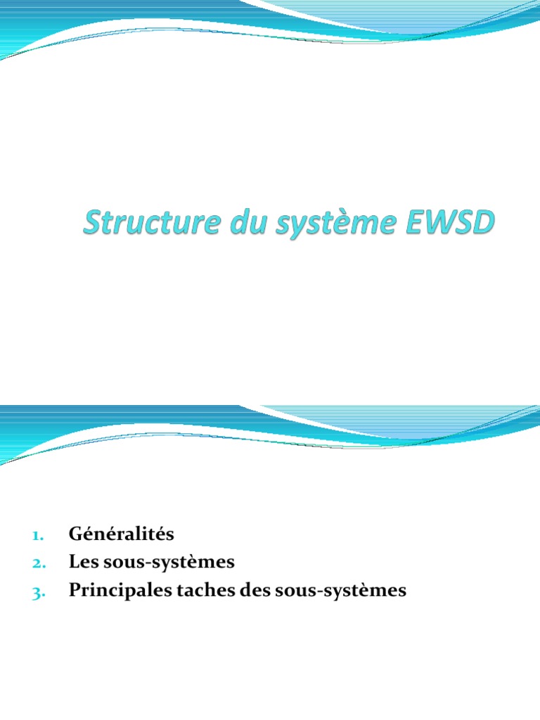 Structure Du Système EWSD | PDF | Données numériques | Électronique