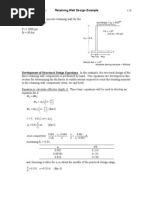 RC Retaining Wall Design Example ACI | PDF | Weight | Force