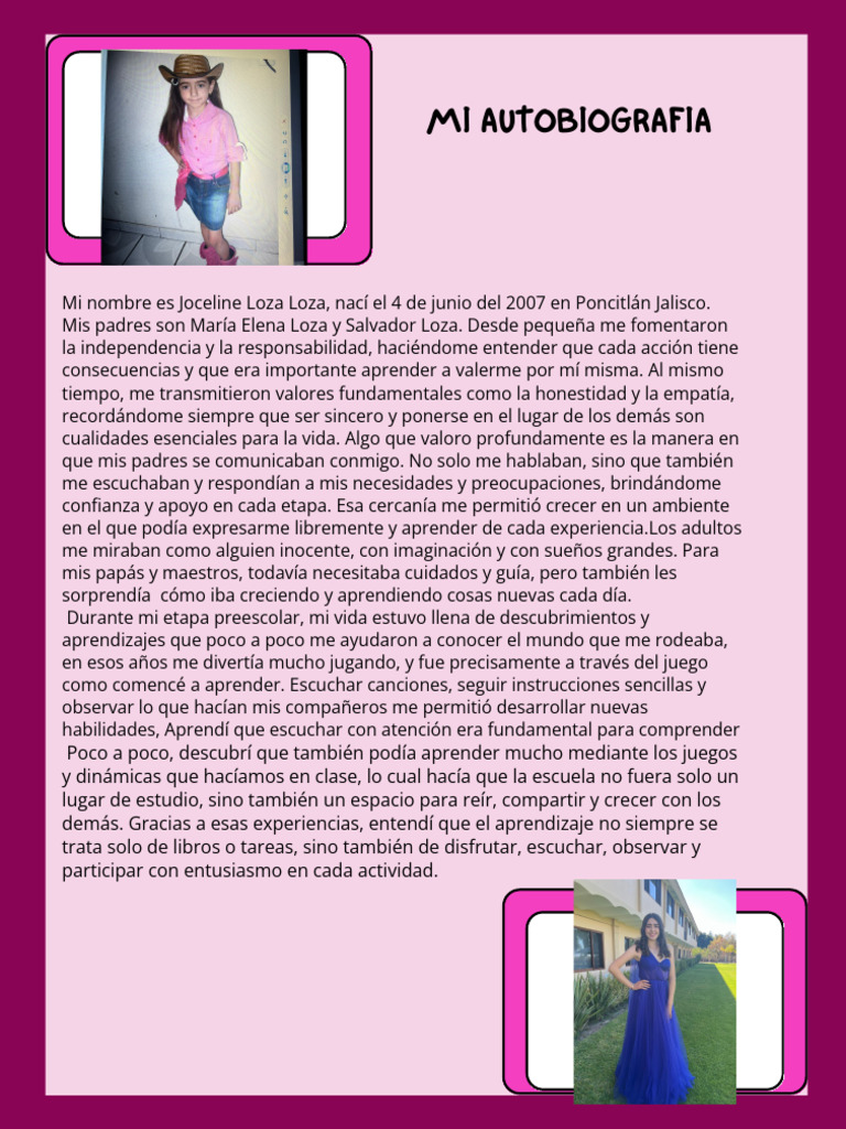 Autobiography Genre Poster in Pink Bold Illustrative Style PDF | PDF