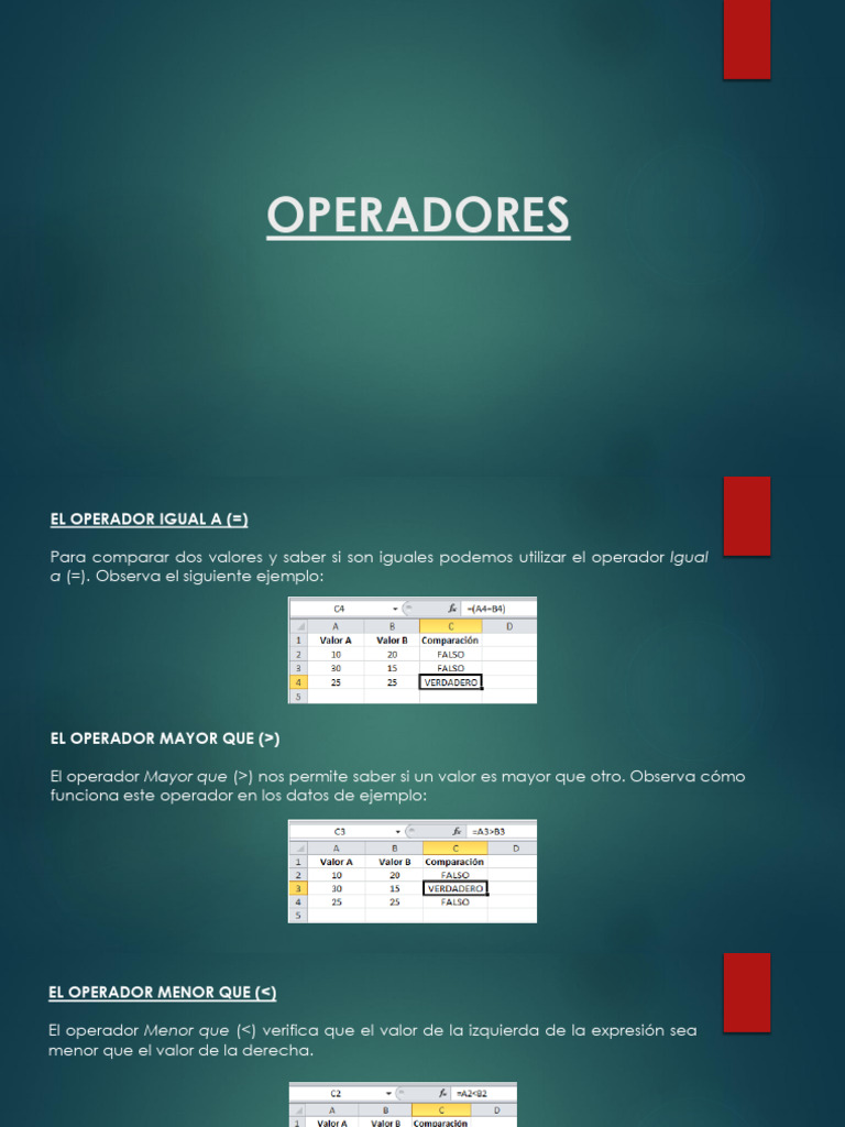 Operadores y Funcion BuscarV | PDF