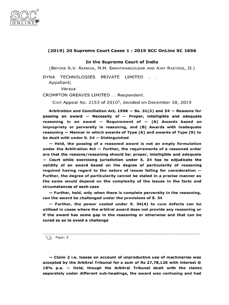 J 2019 20 SCC 1 2019 SCC OnLine SC 1656 Sushantlaw Gmailcom 20251031 ...