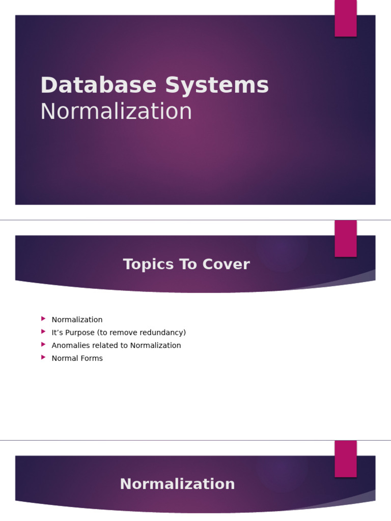Normlaization Lectures (1,2,3NF) | PDF | Data Management | Databases