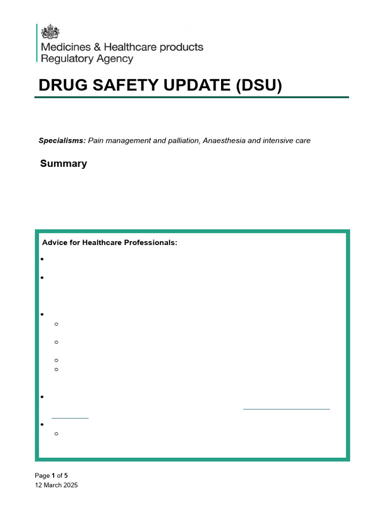 Final Prolonged-Release Opioids DSU | PDF | Opioid | Pain Management