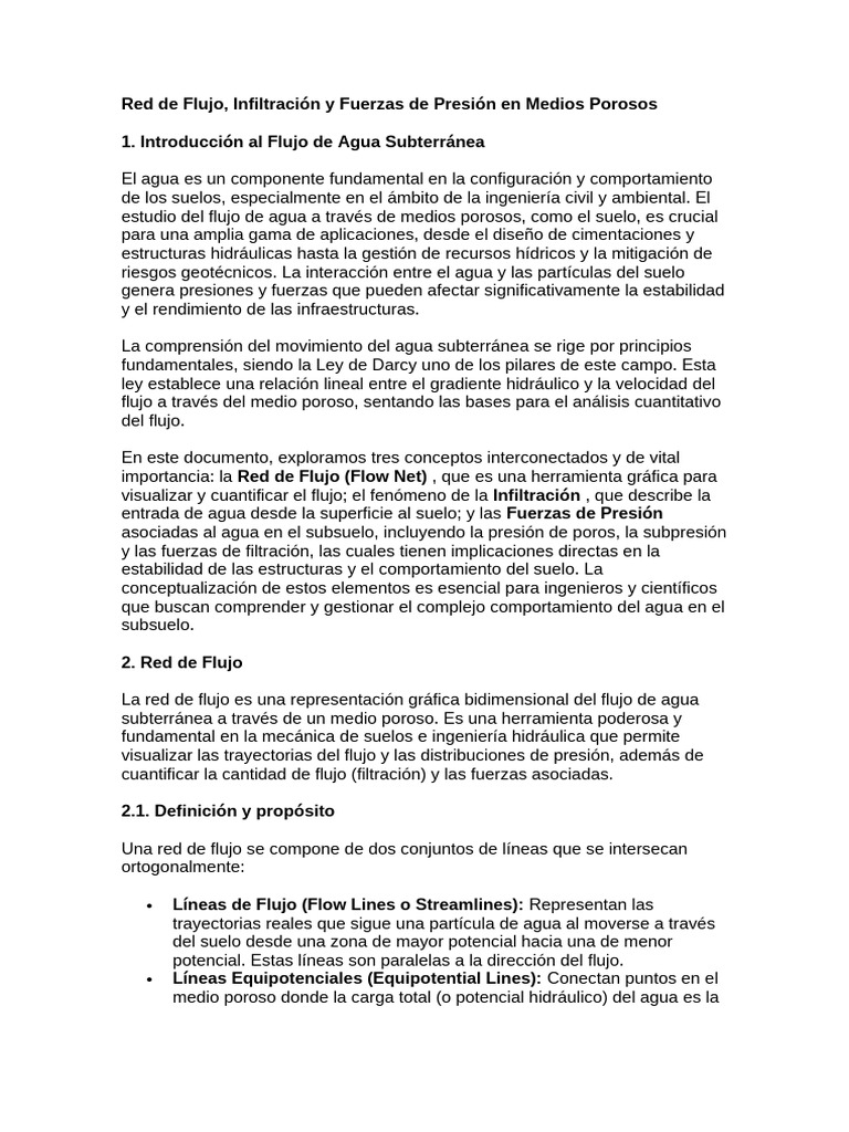 Red de Flujo | PDF | Agua subterránea | Agua