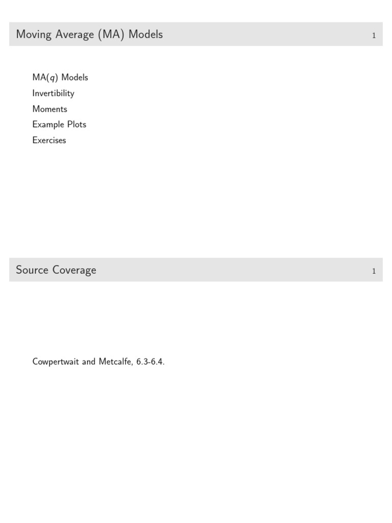 Moving average | PDF | Statistical Theory | Mathematical Analysis