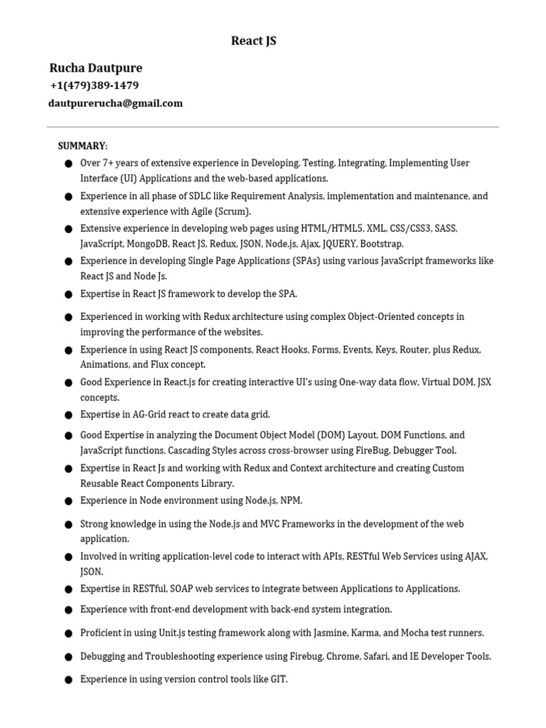 Rucha React JS | PDF | Document Object Model | Ajax (Programming)