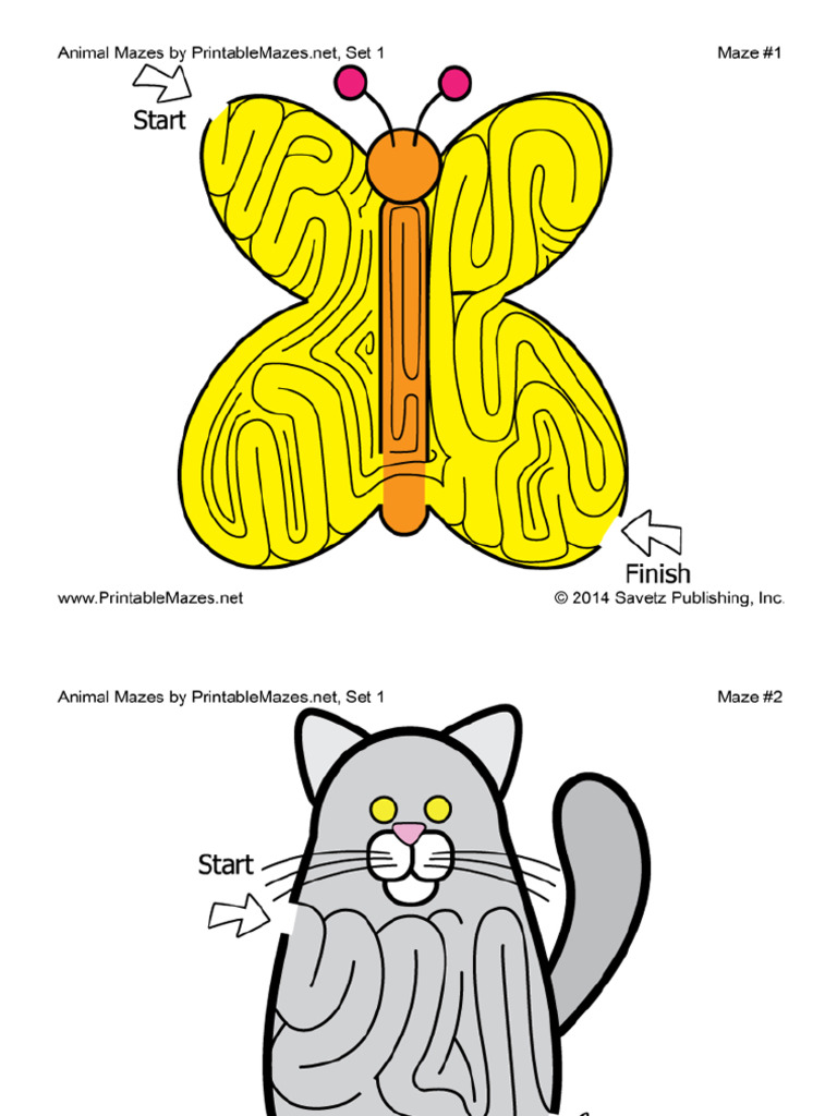 Animal Mazes Set 1 | PDF