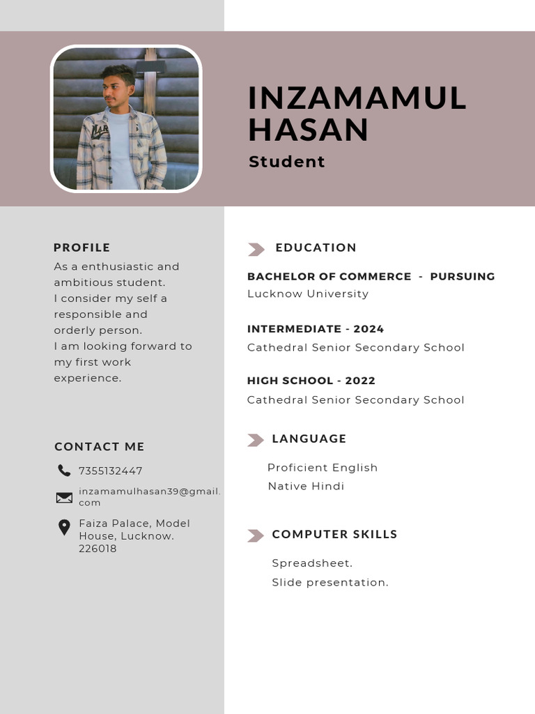 Inzamamul Hasan Resume | PDF