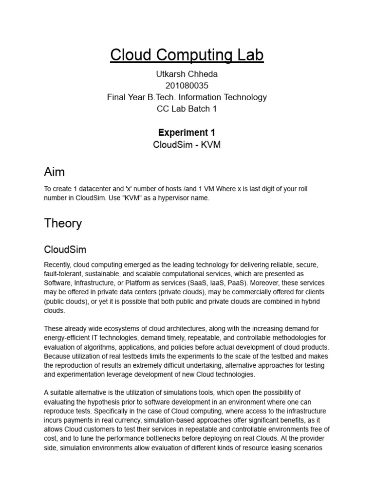 CC Entire Lab | PDF | Cloud Computing | Virtualization