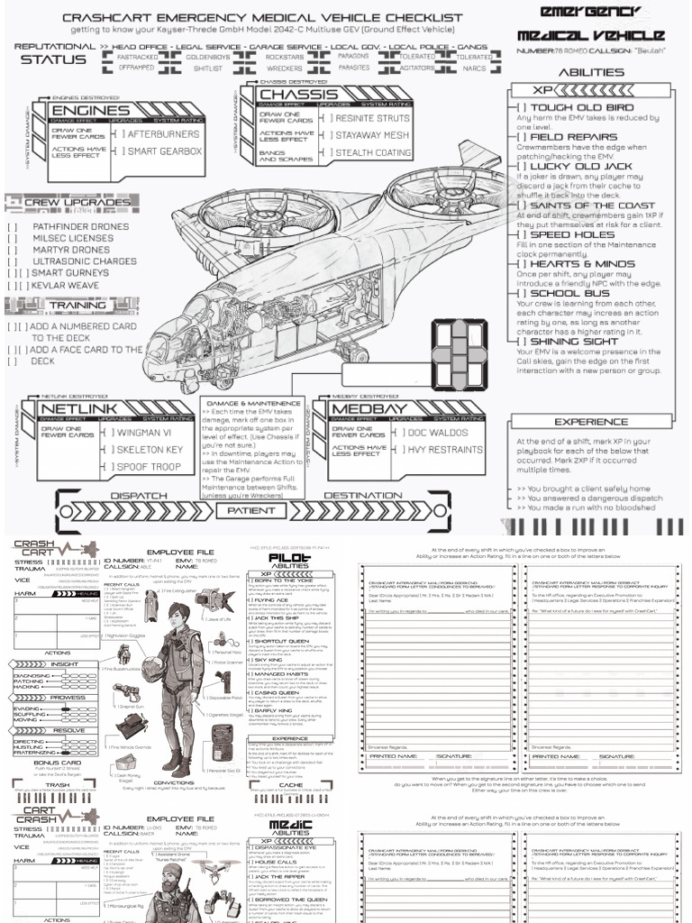 Character Sheets Printer Friendly v 2 | PDF
