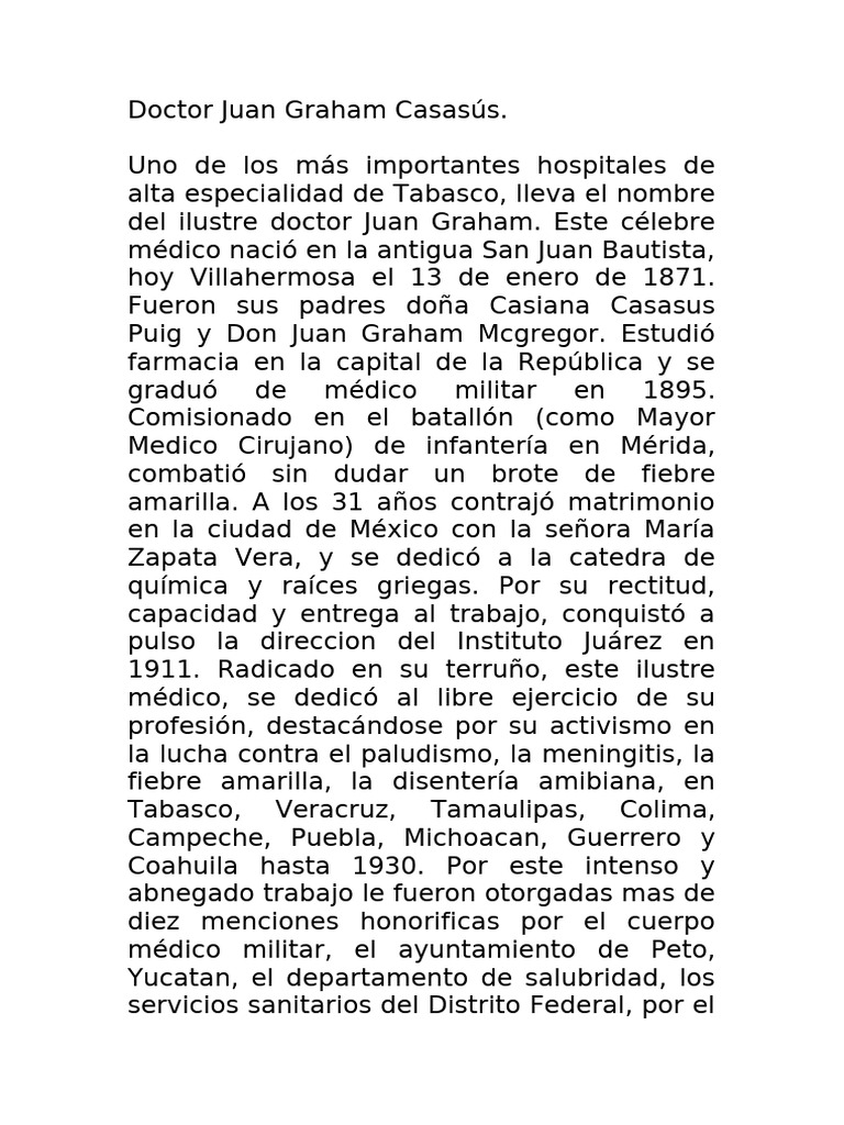 Doctor Juan Graham Casasús | PDF