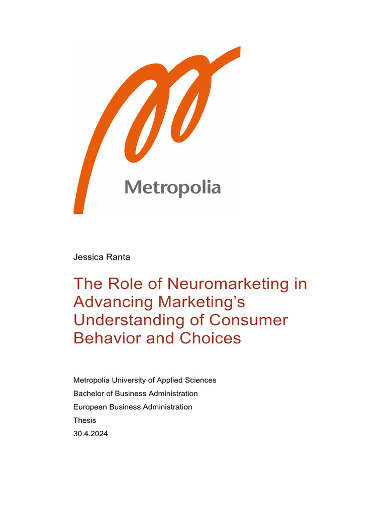 The Role of Neuromarketing in Advancing Marketings Understanding | PDF ...