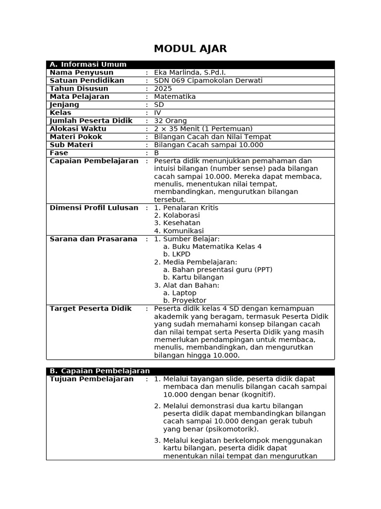 Modul Ajar Ukin Ppg | PDF