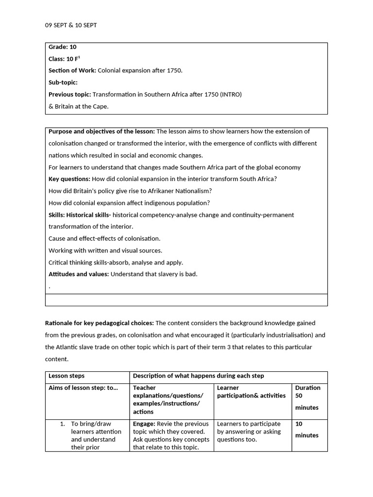 Grade 10-Colonial Expansion 10 | PDF | Colonialism | Essays