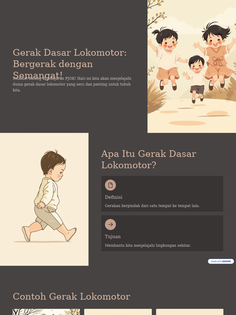 Gerak Dasar Lokomotor Bergerak Dengan Semangat | PDF