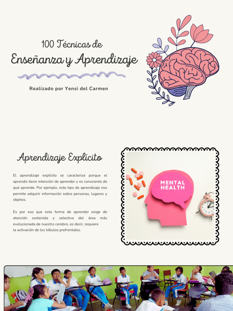 100 Técnicas de Aprendizaje Explícito | PDF | Aprendizaje | Enseñando