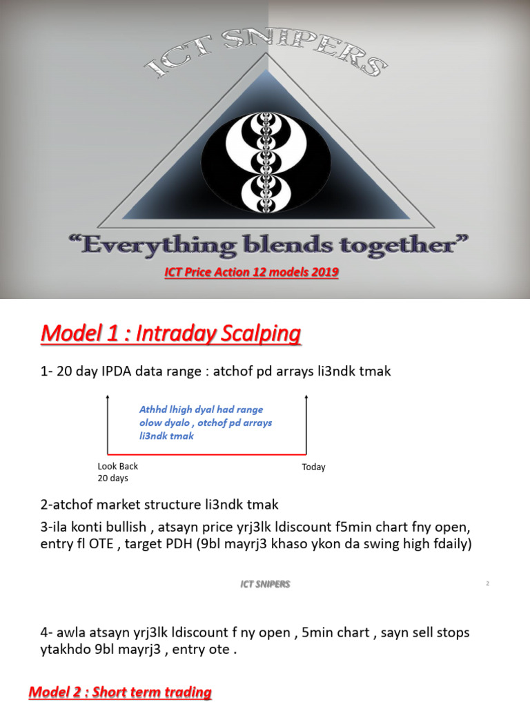 ICT Price Actions Models 2019 | PDF | Market Liquidity | Investing