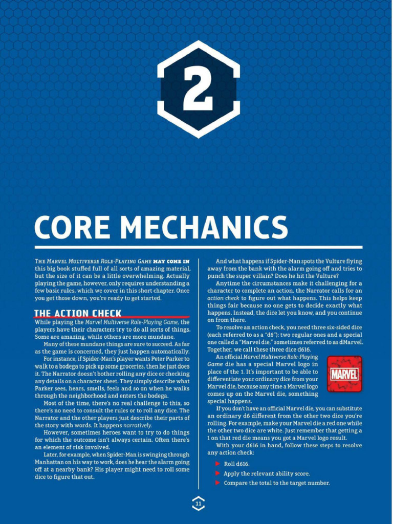 How to Roll d616 in Marvel RPG | PDF