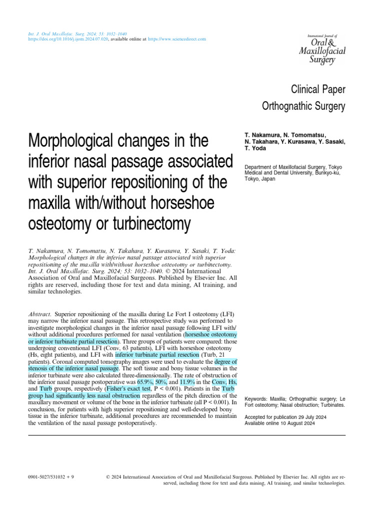 OK Morphological Changes in The Inferior Nasal Passage 2024 ...