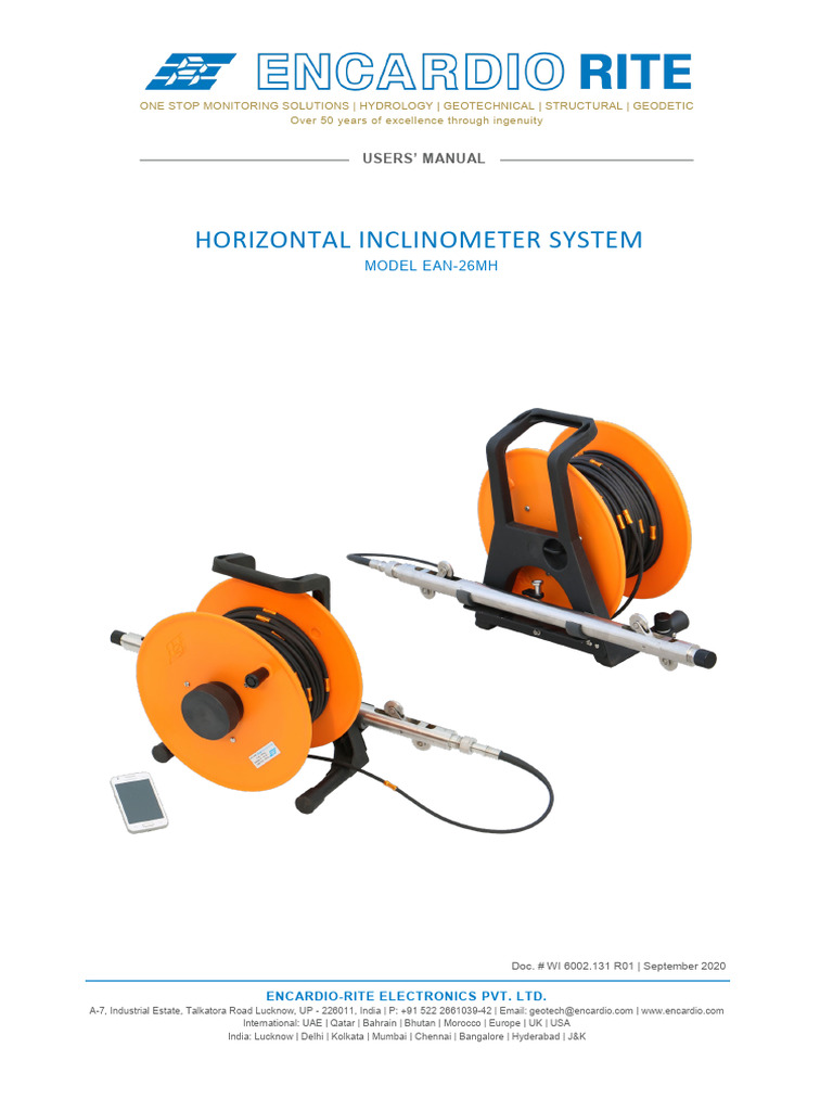 EAN-26MH - Horizontal Inclinometer Manual | PDF | Smartphone | Rivet