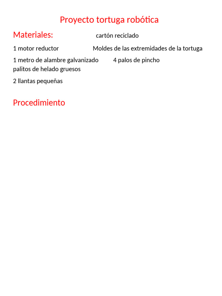 Proyecto de Tortuga Robótica DIY | PDF