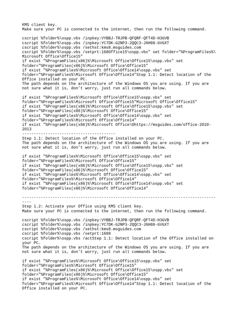KMS Office 2010 2013 Client | PDF | Microsoft Office 2010 | Microsoft ...