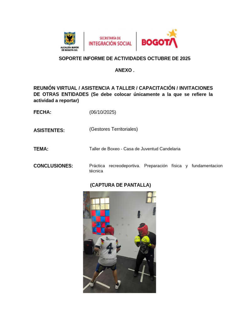 Anexo Taller de Boxeo Candelaria 061025 | PDF