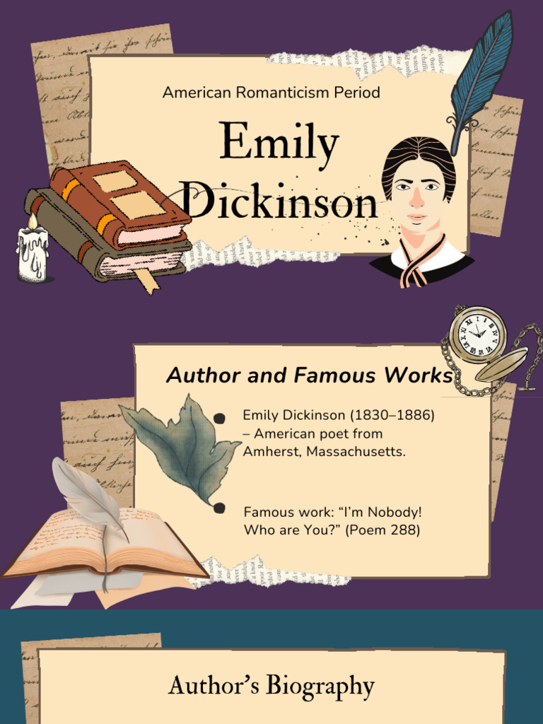 Emily Dickinson American Romanticism Period | PDF | Emily Dickinson ...