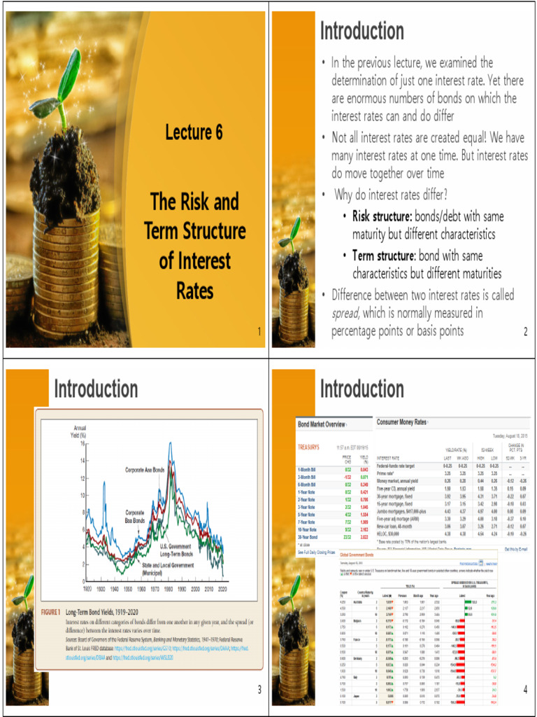 Risk and Term Structure of Interest Rates | PDF | Bond Credit Rating ...