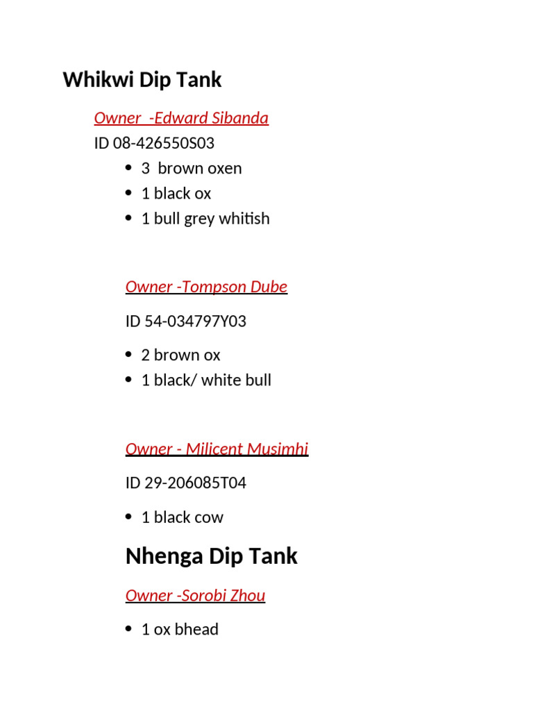 Cow Descriptions | PDF