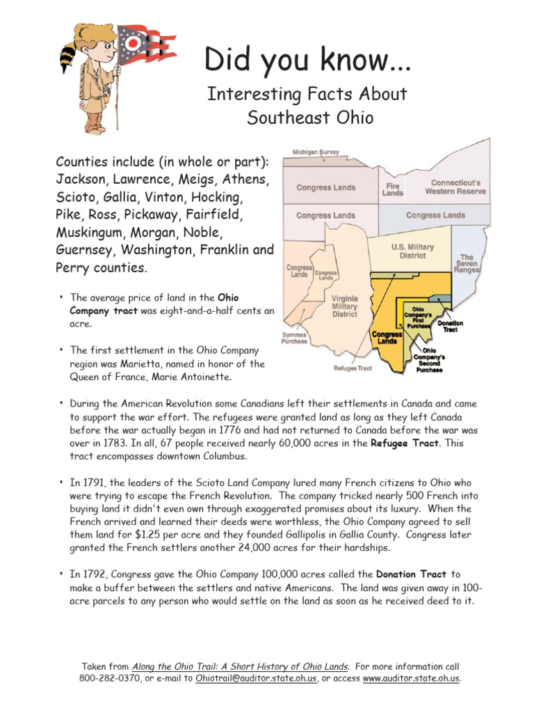 Southeast Ohio Historical Facts | PDF