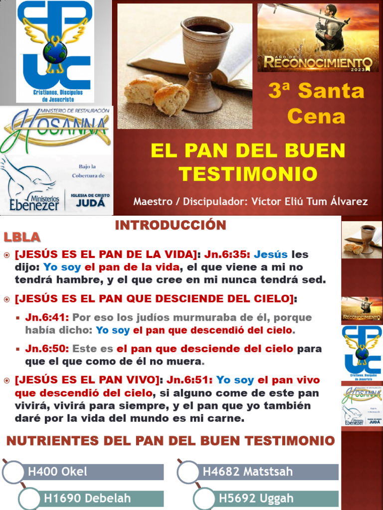 3a Santa Cena 2023 El Pan Del Buen Testimonio | PDF | Panes | Abrahán