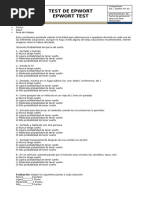 Test de Somnolencia de Epworth | PDF