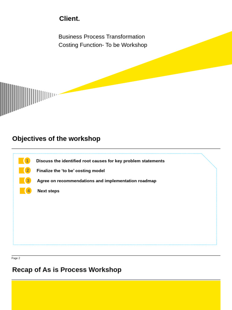 Costing Model Transformation Workshop | PDF | Performance Indicator | Cost