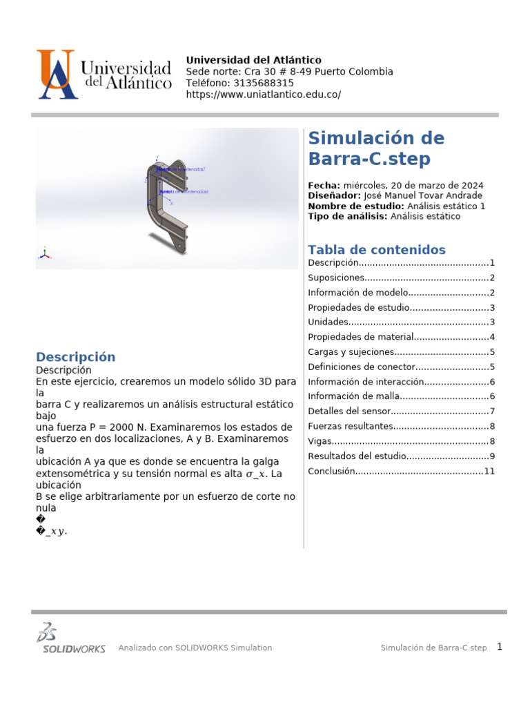 Barra-C.step-Análisis Estático 1-1 | PDF | Método de elementos finitos ...