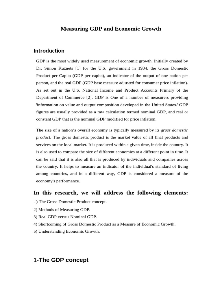 Understanding GDP and Economic Growth | PDF | Gross Domestic Product ...