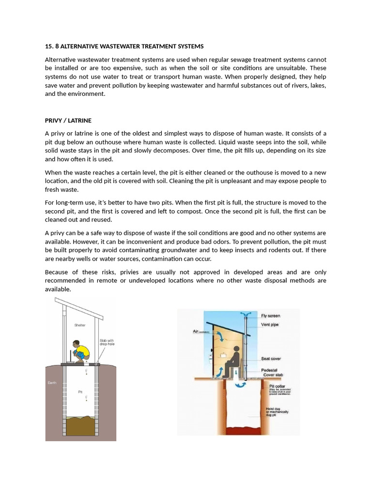 Alternative Wastewater Treatment Systems | PDF | Decomposition | Sewage ...