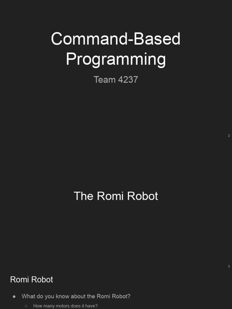 Command Based Programming | PDF | Method (Computer Programming) | Class ...