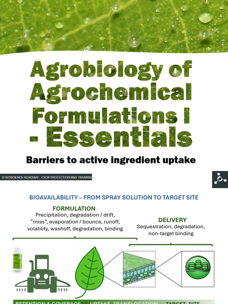 Barriers To Active Ingredient Uptake 1748014640 | PDF | Cell Wall | Biology