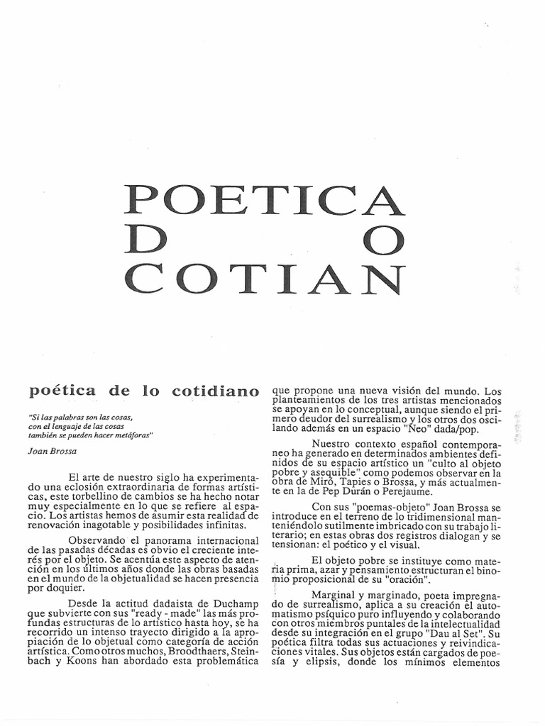 Texto Del Catálogo POETICA Do COTIAN, de Yolanda Herranz | PDF