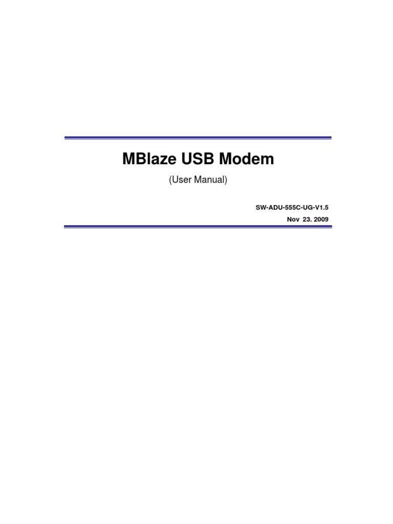 Mts User Manual Adu-555c | PDF | Usb | Modem
