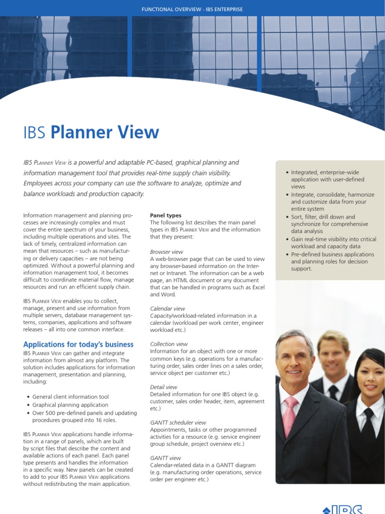 Ibs Planner View | PDF | Application Software | Supply Chain Management