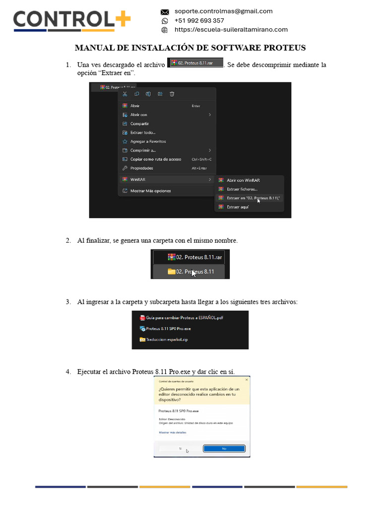Manual de Instalacion - Proteus | PDF | Software | Software del sistema