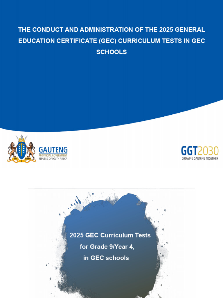 2025 GEC Curriculum Test Management | PDF