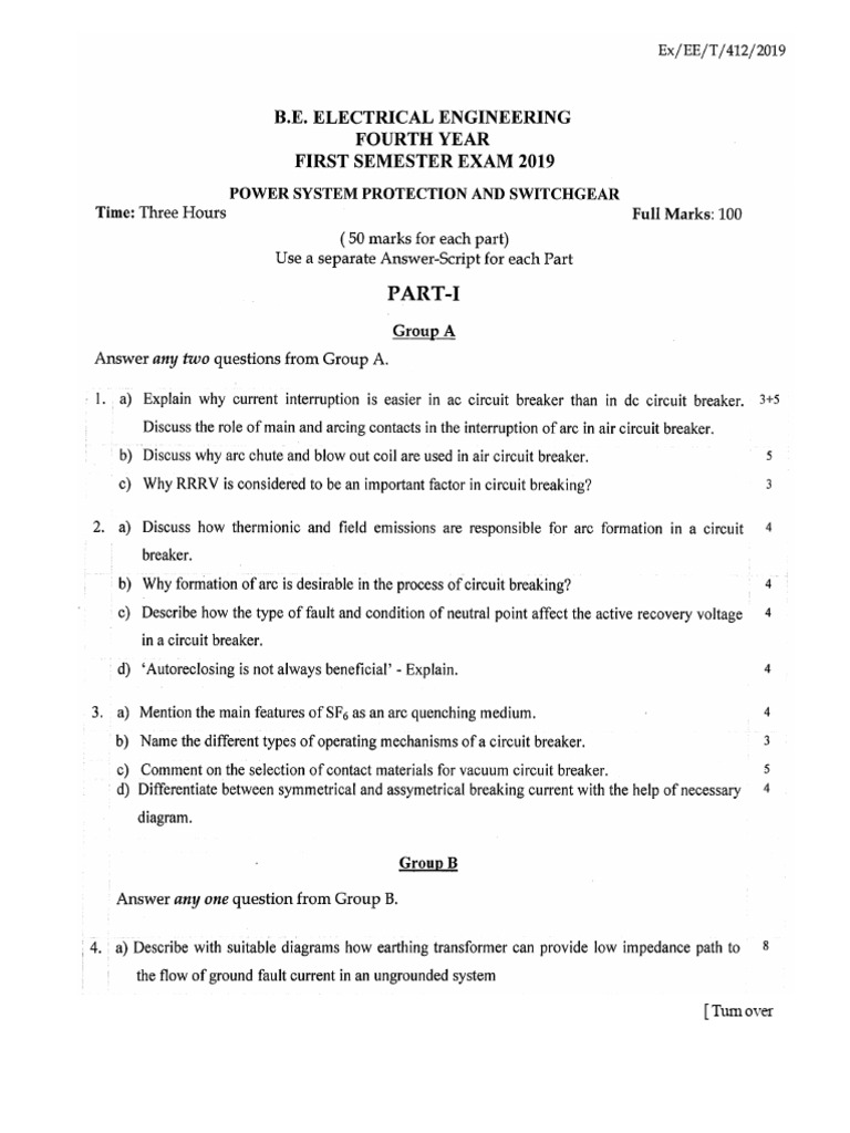 Power System Protection Switchgear 2019 Pdf